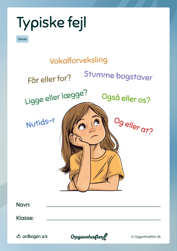 Illustration af pige, der tænker over typiske fejl